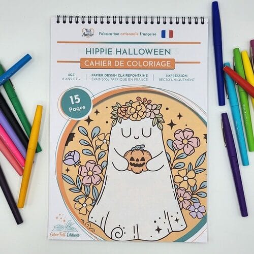 Hippie Halloween - Cahier de Coloriage pour Adultes